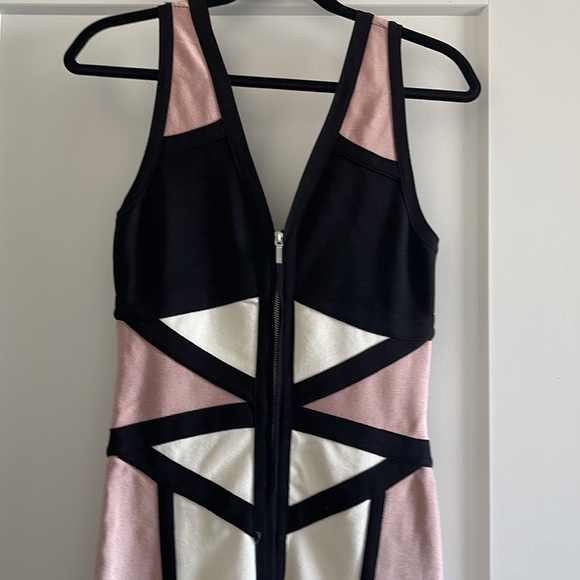 bebe | Dresses | Bebe Colorblock Lila Bandage Dress | Poshmark